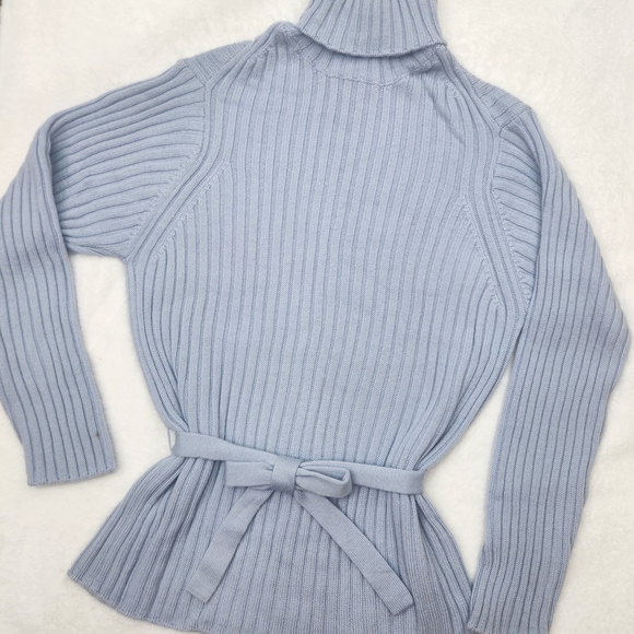 Talbots | Sweaters | Talbots Light Blue Turtleneck Sweater 0 Merino ...